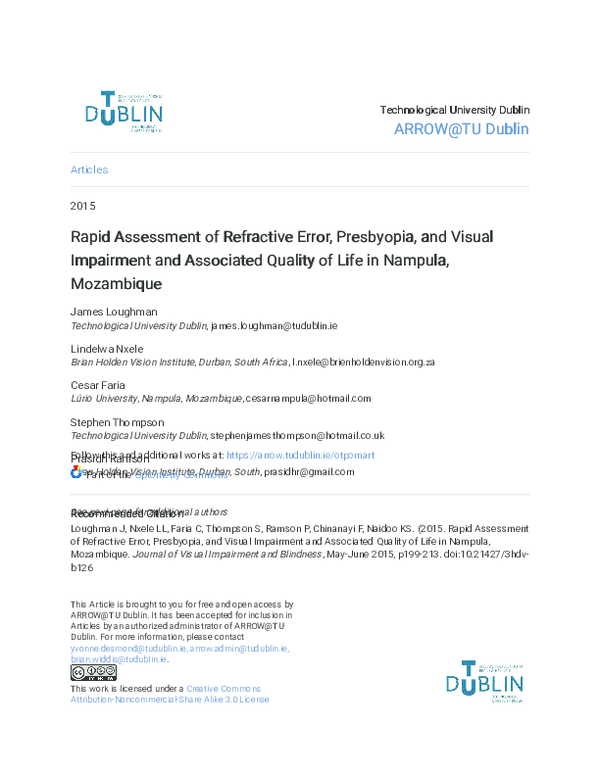 Pdf Prevalence Of Refractive Error Presbyopia And Spectacle Coverage 0920
