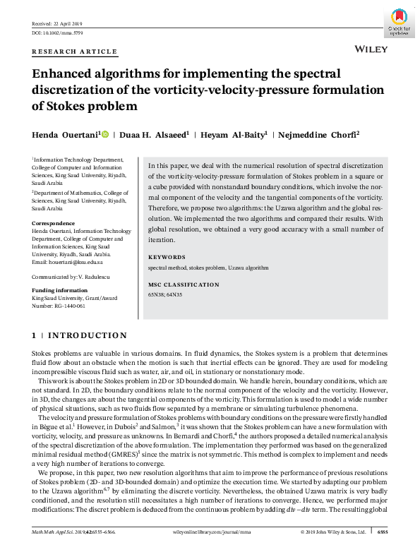 Pdf Enhanced Algorithms For Implementing The Spectral Discretization
