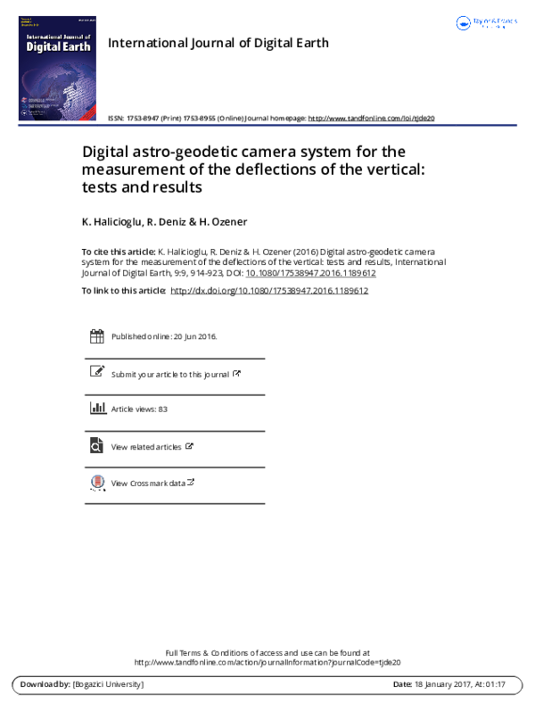 (PDF) Digital astro-geodetic camera system for the measurement of the ...