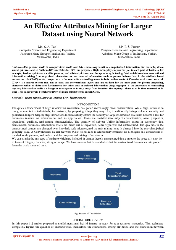 Pdf Attribute Mining In Large Datasets With Cnns
