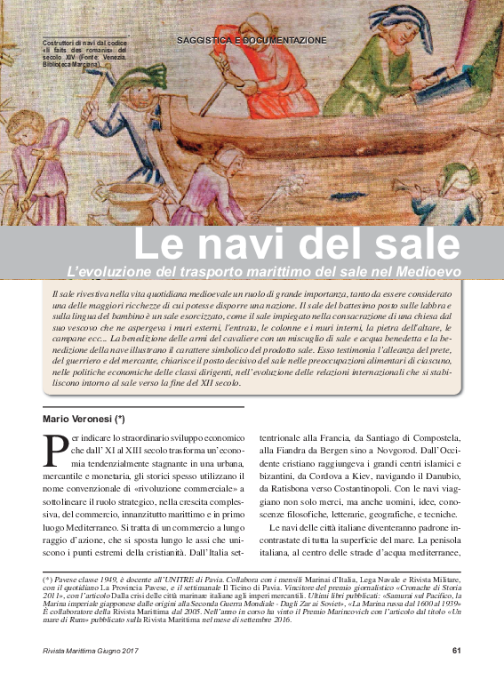 (PDF) Mario Veronesi (*) SAGGISTICA E DOCUMENTAZIONE Le navi del sale L ...