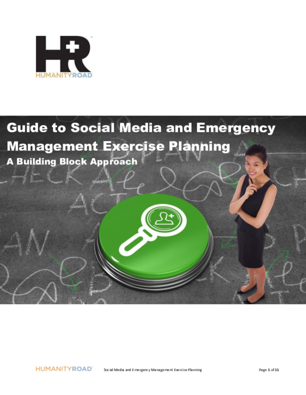 (PDF) Social Media and Emergency Management Exercise Planning Guide to ...