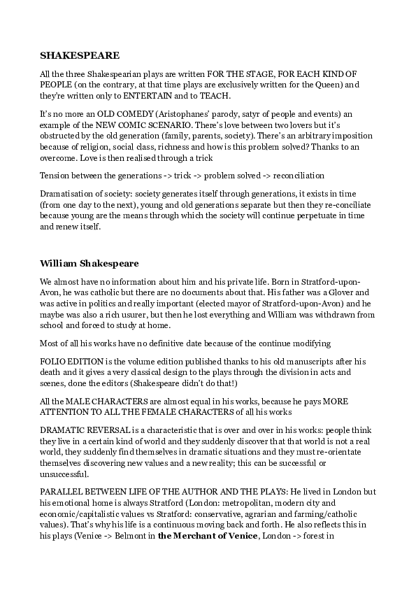 (PDF) Shakespeare The Merchant of Venice