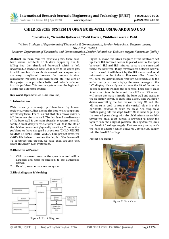 (PDF) IRJET- CHILD RESCUE SYSTEM IN OPEN BORE-WELL USING ARDUINO UNO