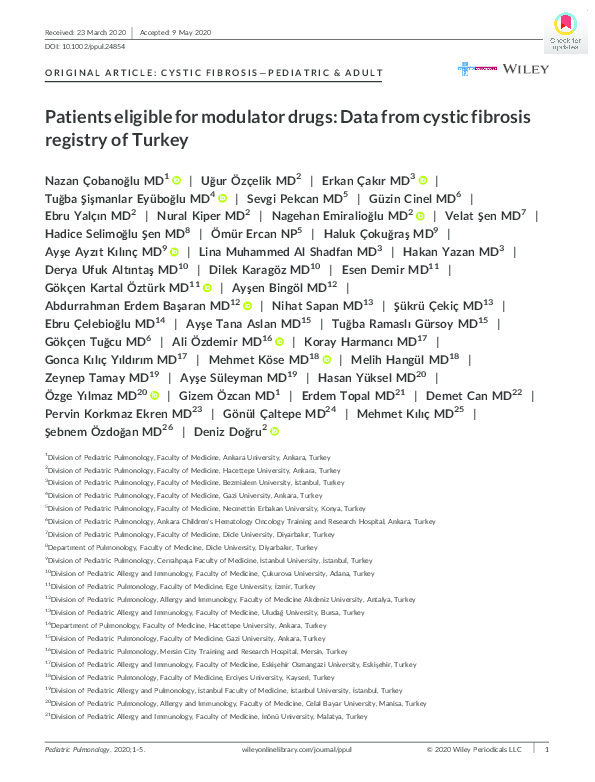 (PDF) Patients eligible for modulator drugs: Data from cystic fibrosis ...