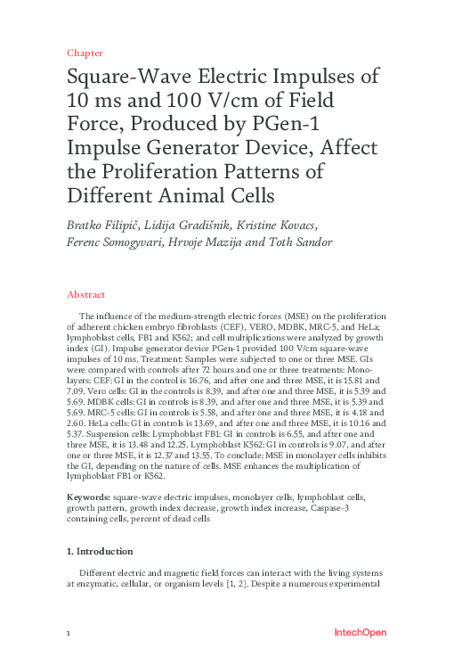 (PDF) Square-Wave Electric Impulses of 10 ms and 100 V/cm of Field ...