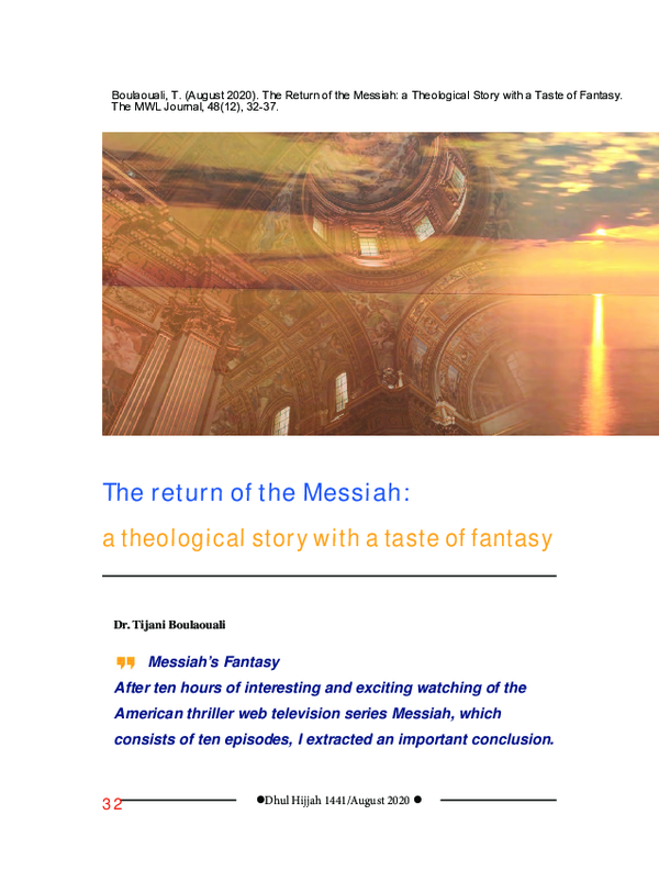 (PDF) The Return of the Messiah: a Theological Story with a Taste of ...