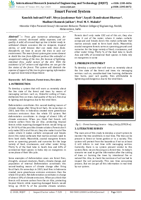 (PDF) IRJET- Smart Forest System