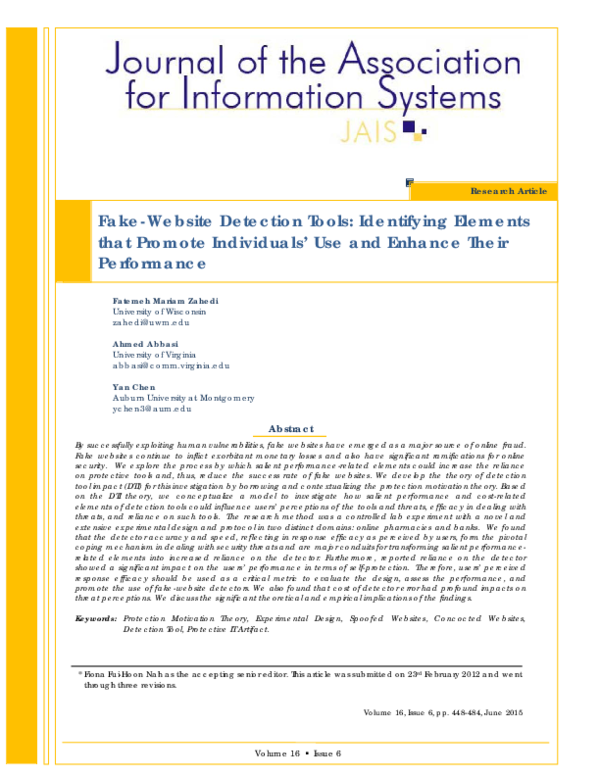 (PDF) Fake Website Detection Tools Identifying