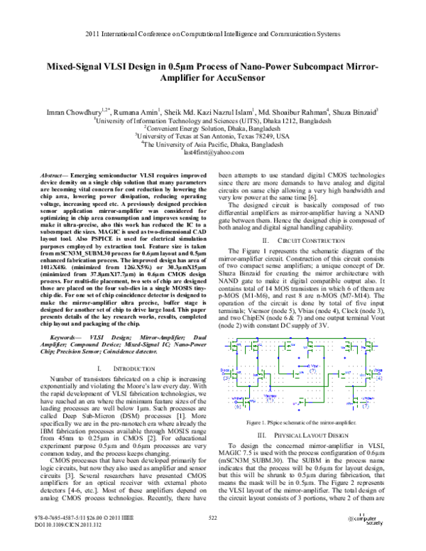 (PDF) Mixed-Signal VLSI Design in 0.5µm Process of Nano-Power ...
