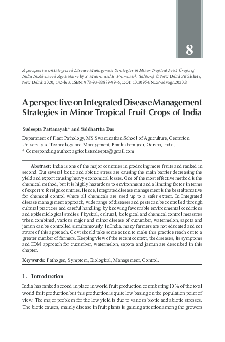 (PDF) A perspective on Integrated Disease Management Strategies in ...
