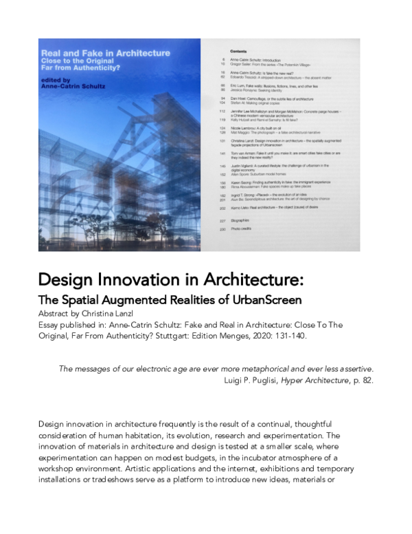 (PDF) Design Innovation in Architecture: The Spatial Augmented ...