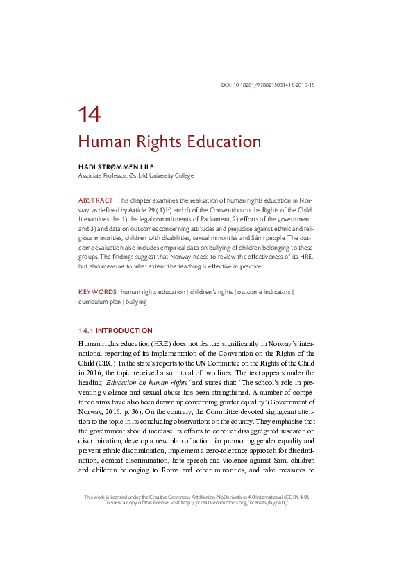 (PDF) Human Rights Education