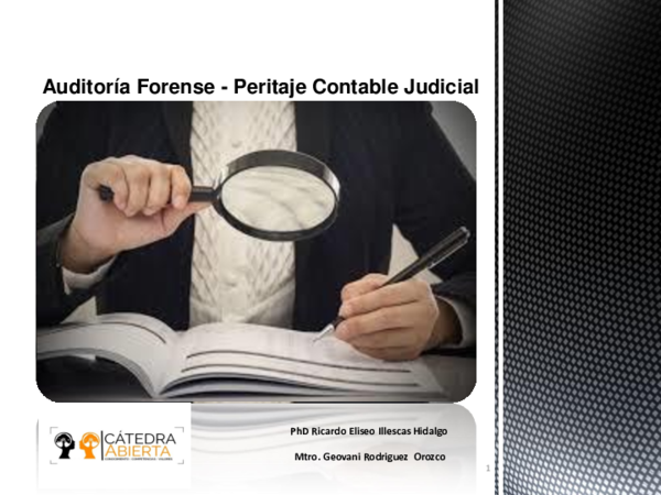 (PDF) Auditoría Forense -Peritaje Contable Judicial