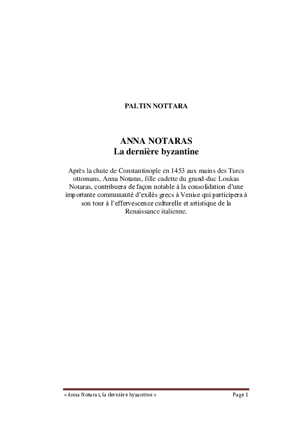 (PDF) ANNA NOTARAS La dernière byzantine