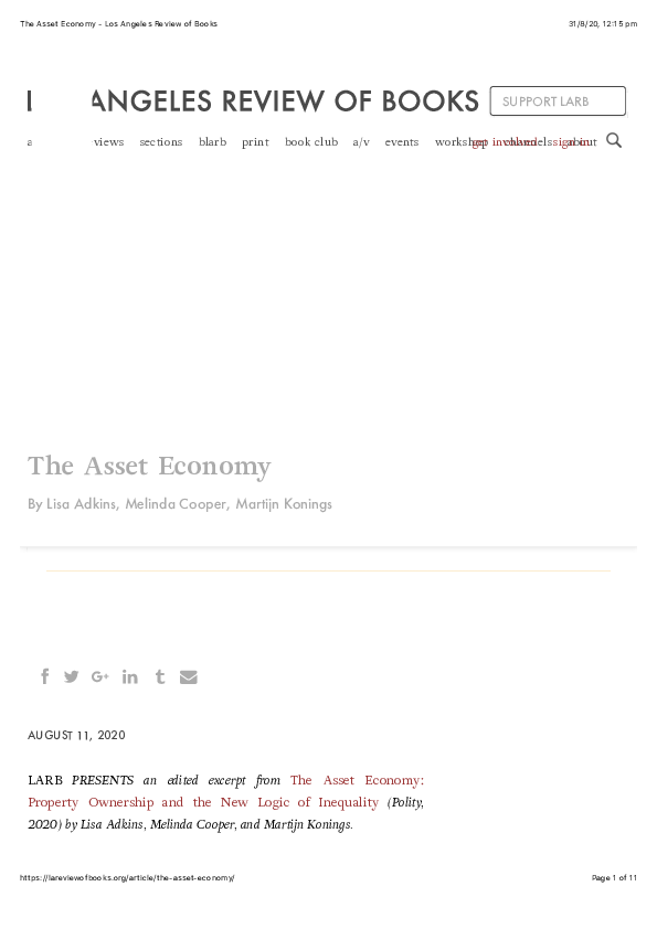 (PDF) The Asset Economy