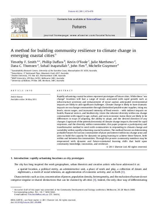(PDF) A method for building community resilience to climate change in ...