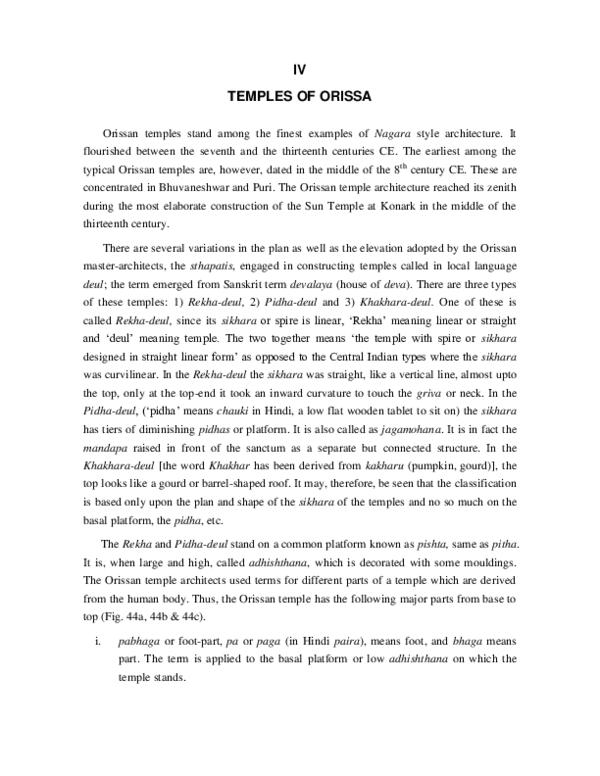 (PDF) IV TEMPLES OF ORISSA