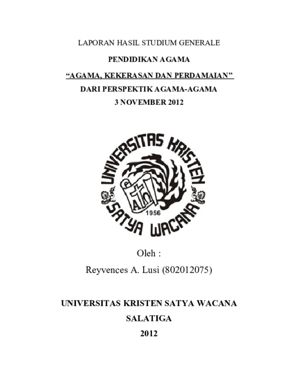 (DOC) LAPORAN HASIL STUDIUM GENERALE