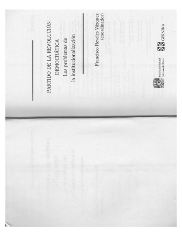(PDF) FUNDACIÓN E INSTITUCIONALIZACIÓN DEL PRD: LIDERAZGOS, FRACCIONES ...