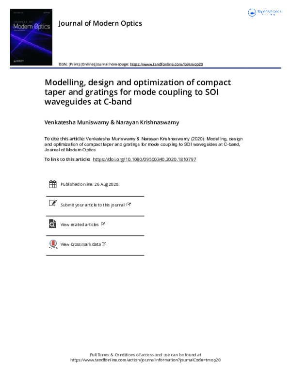 (PDF) Open Access Light Coupling Between Photonic Crystal and Standard ...