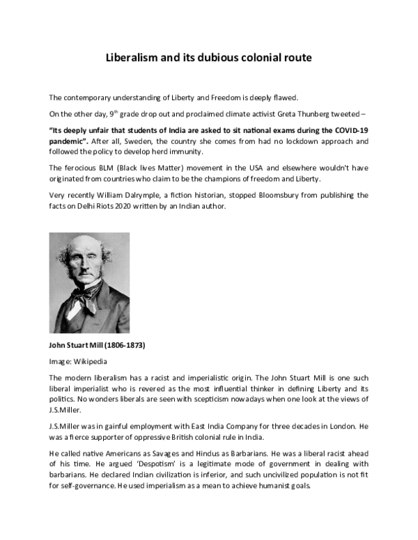 (DOC) Liberalism and its dubious colonial origin