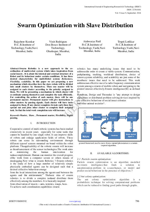(PDF) IJERT-Swarm Optimization with Slave Distribution | IJERT Journal ... (PDF) IJERT-Swarm Optimization with Slave Distribution | IJERT Journal ...