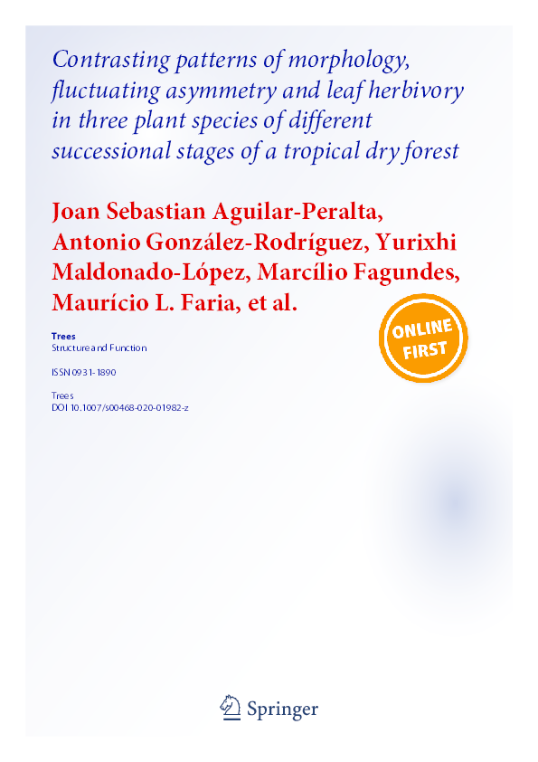 Pdf Trees Structure And Function Contrasting Patterns Of Morphology