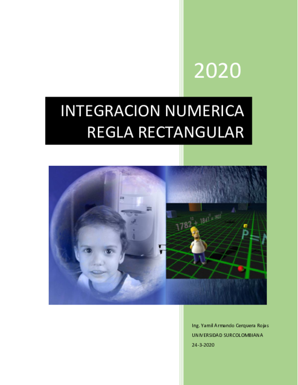 (PDF) INTEGRACION NUMERICA REGLA RECTANGULAR