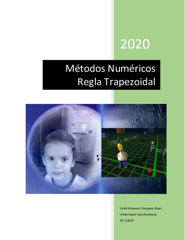 (PDF) Métodos Numéricos Regla Trapezoidal