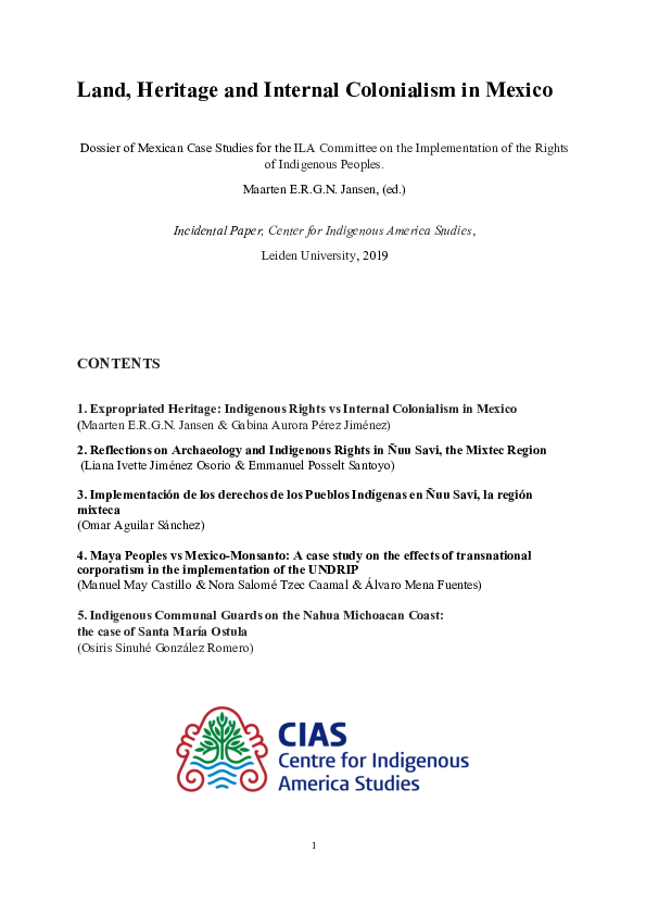 (PDF) Expropriated Heritage: Indigenous Rights vs Internal Colonialism ...