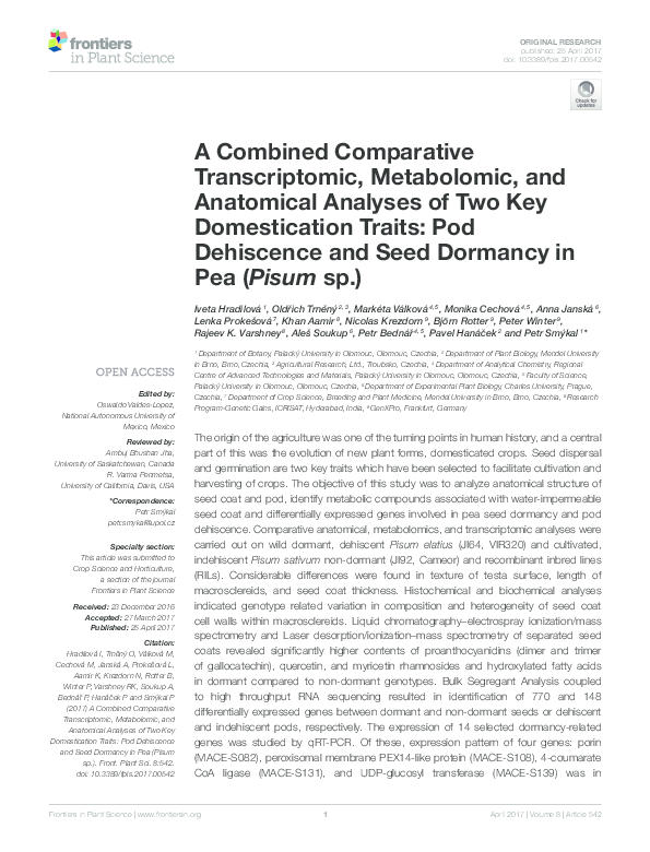 Pdf A Combined Comparative Transcriptomic Metabolomic And