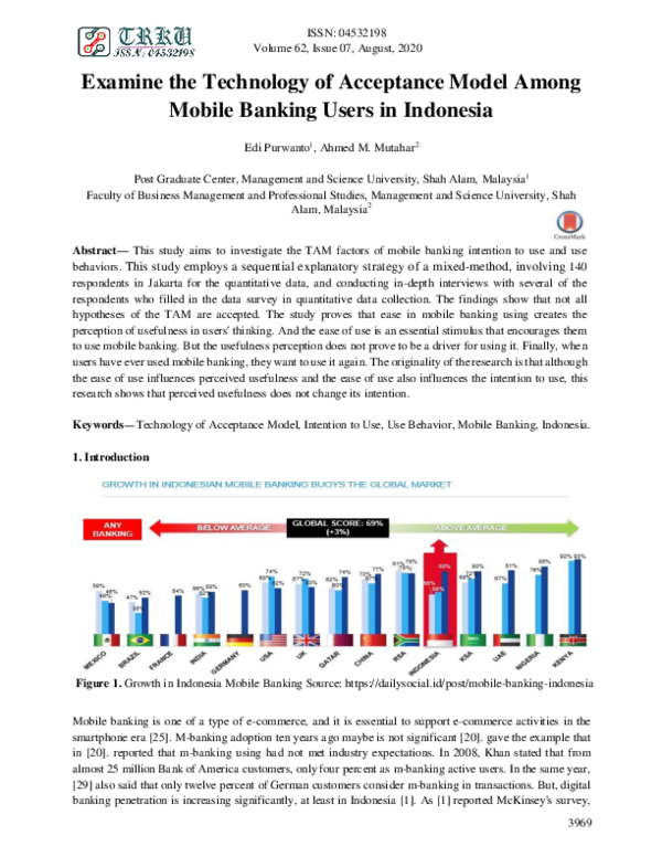 (PDF) Examine the Technology of Acceptance Model Among Mobile Banking ...
