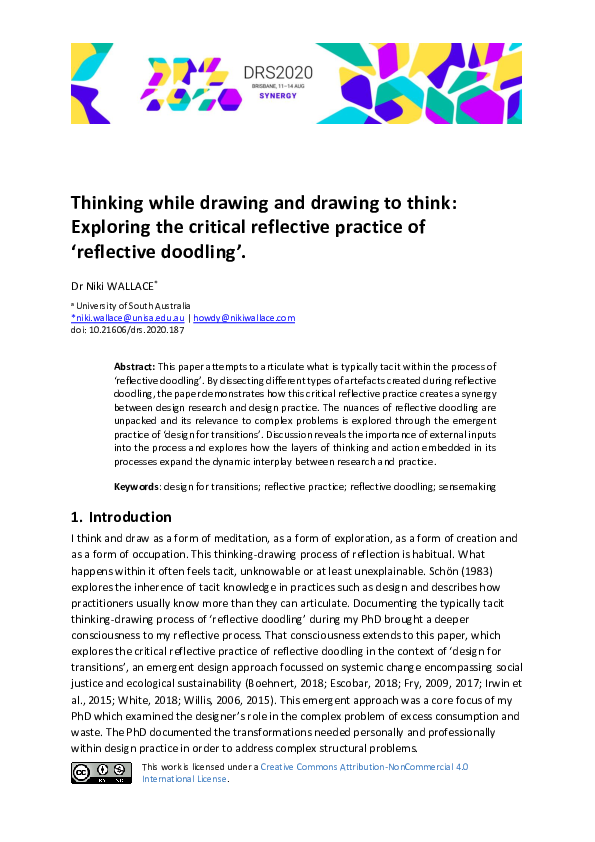 (PDF) Thinking while drawing and drawing to think: Exploring the ...
