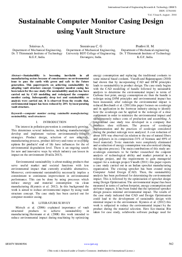 (PDF) IJERT-Sustainable Computer Monitor Casing Design using Vault ...