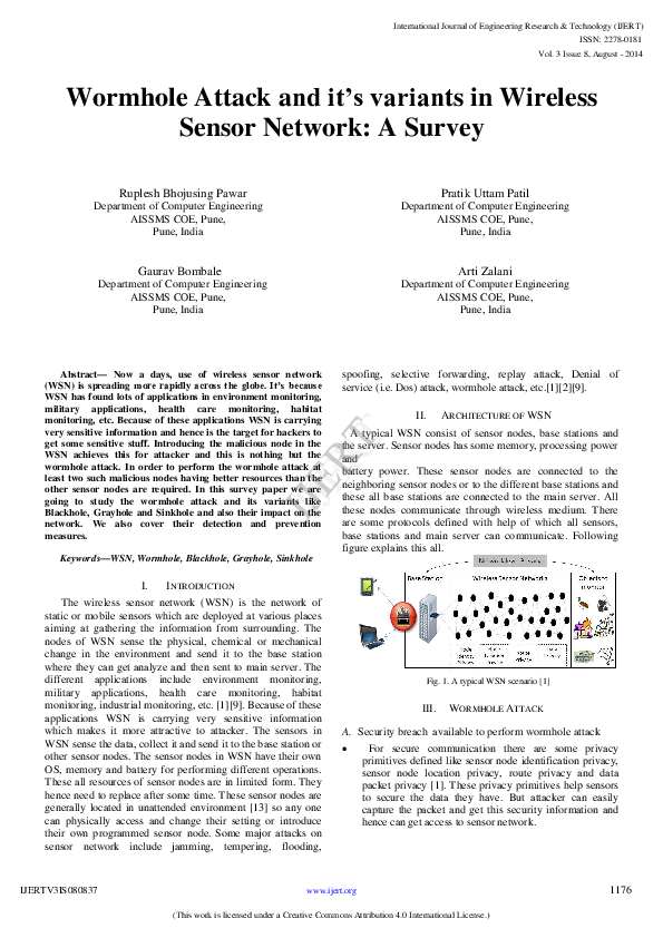 (PDF) Wormhole Attack Variants in Wireless Networks