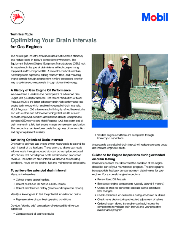 (PDF) Optimizing Your Drain Intervals for Gas Engines