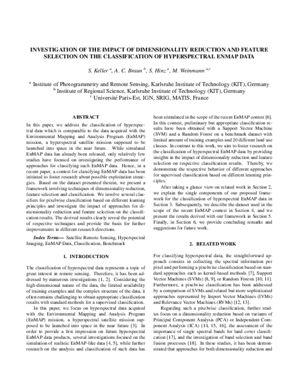 (PDF) INVESTIGATION OF THE IMPACT OF DIMENSIONALITY REDUCTION AND FEATURE SELECTION ON THE ...