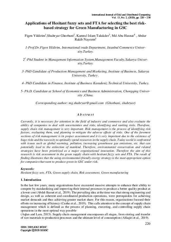 (PDF) Applications of Hesitant fuzzy sets and FTA for selecting the ...