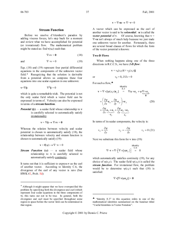 (PDF) Stream Function | Akinpade semilore - Academia.edu