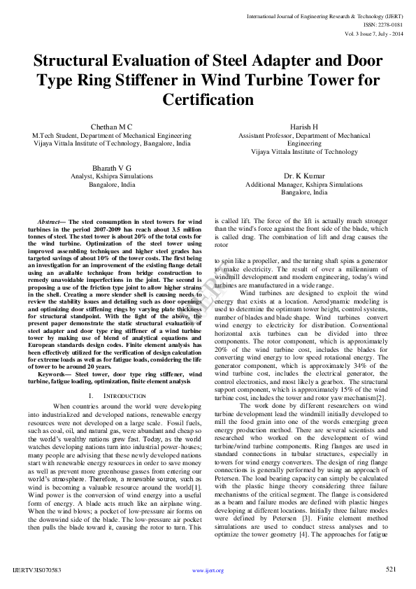 (PDF) IJERT-Structural Evaluation of Steel Adapter and Door Type Ring ...
