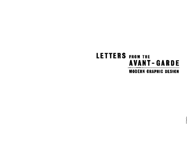 (PDF) Letters from the Avant Garde: Modern Graphic Design