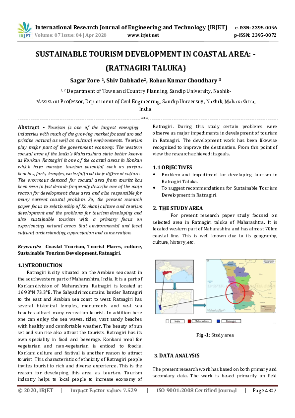 (PDF) COASTAL TOURISM-A CATALYST, FOR SUSTAINABLE DESTINATION ...