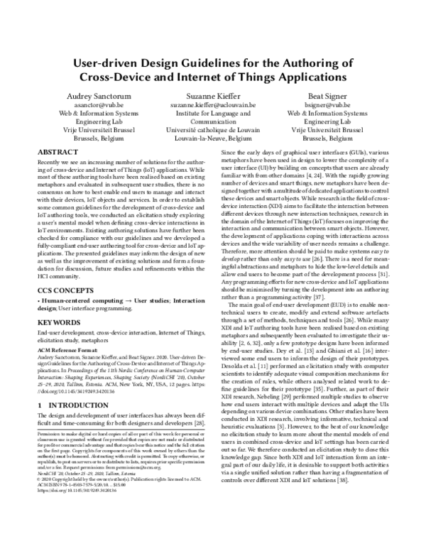 (PDF) User-driven Design Guidelines for the Authoring of Cross-Device ...