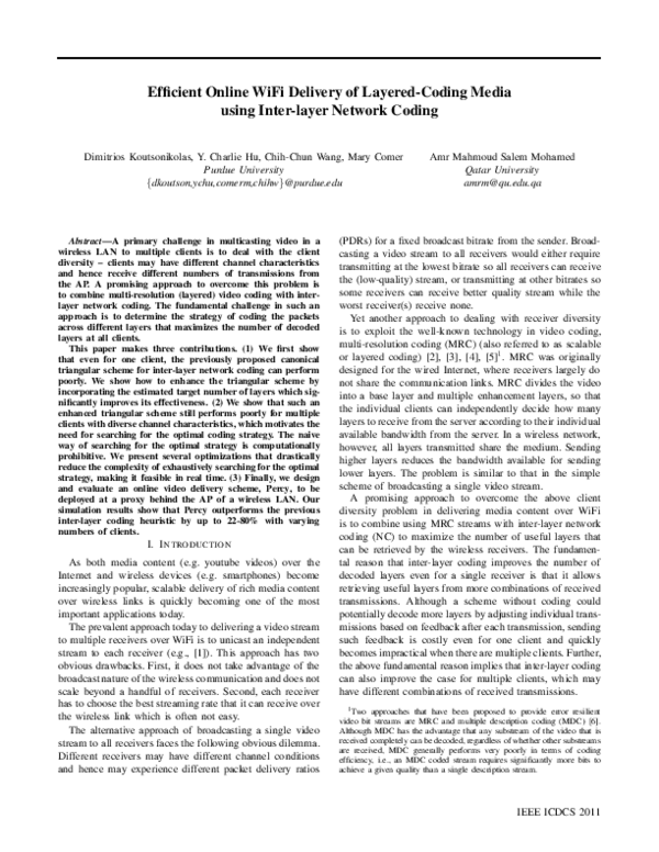(PDF) Efficient Online WiFi Delivery of Layered-Coding Media Using ...