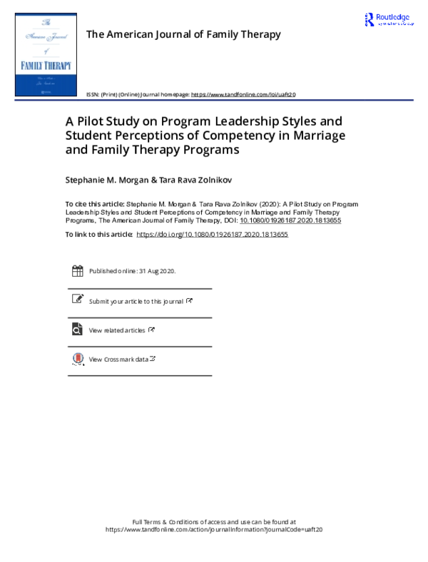 (PDF) A Pilot Study on Program Leadership Styles and Student ...