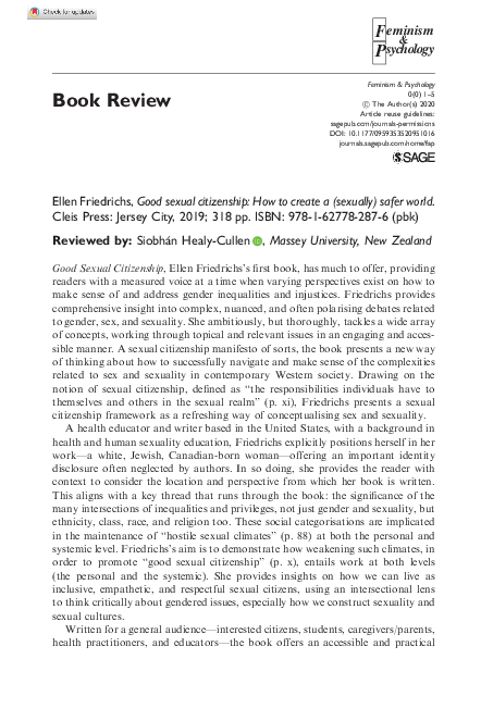 (PDF) Ellen Friedrichs, Good sexual citizenship: How to create a ...