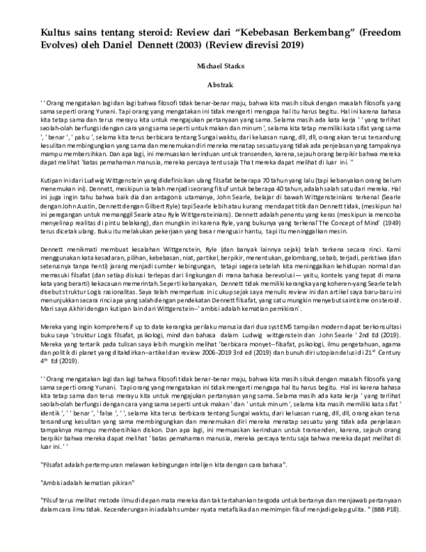 (PDF) Kultus sains tentang steroid: Review dari "Kebebasan Berkembang ...