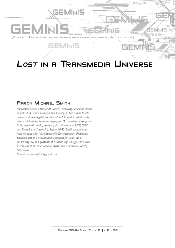 (PDF) Lost in a Transmedia Universe