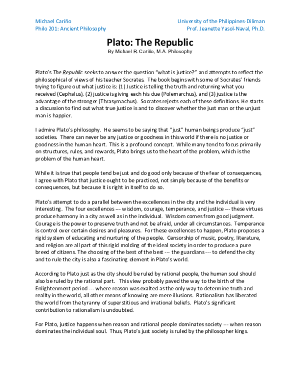 (PDF) Plato: The Republic
